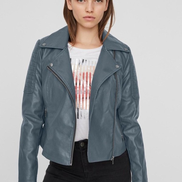 CAZADORA CUERO AZUL :: Ephesus :: Tienda de ropa online barata. La ...
